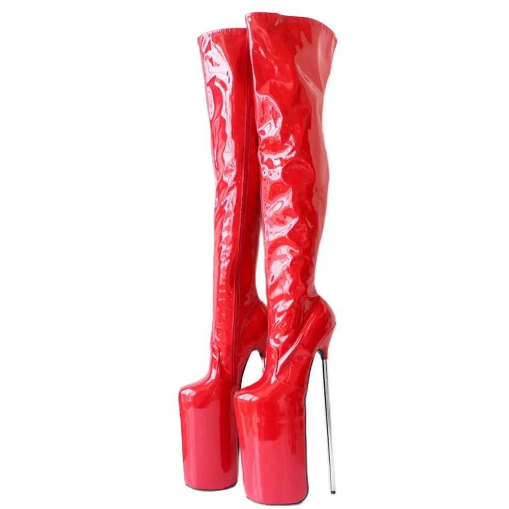 30CM Super High Heel Boots Platoform Zip Over the Knee Thigh Long Boots ...