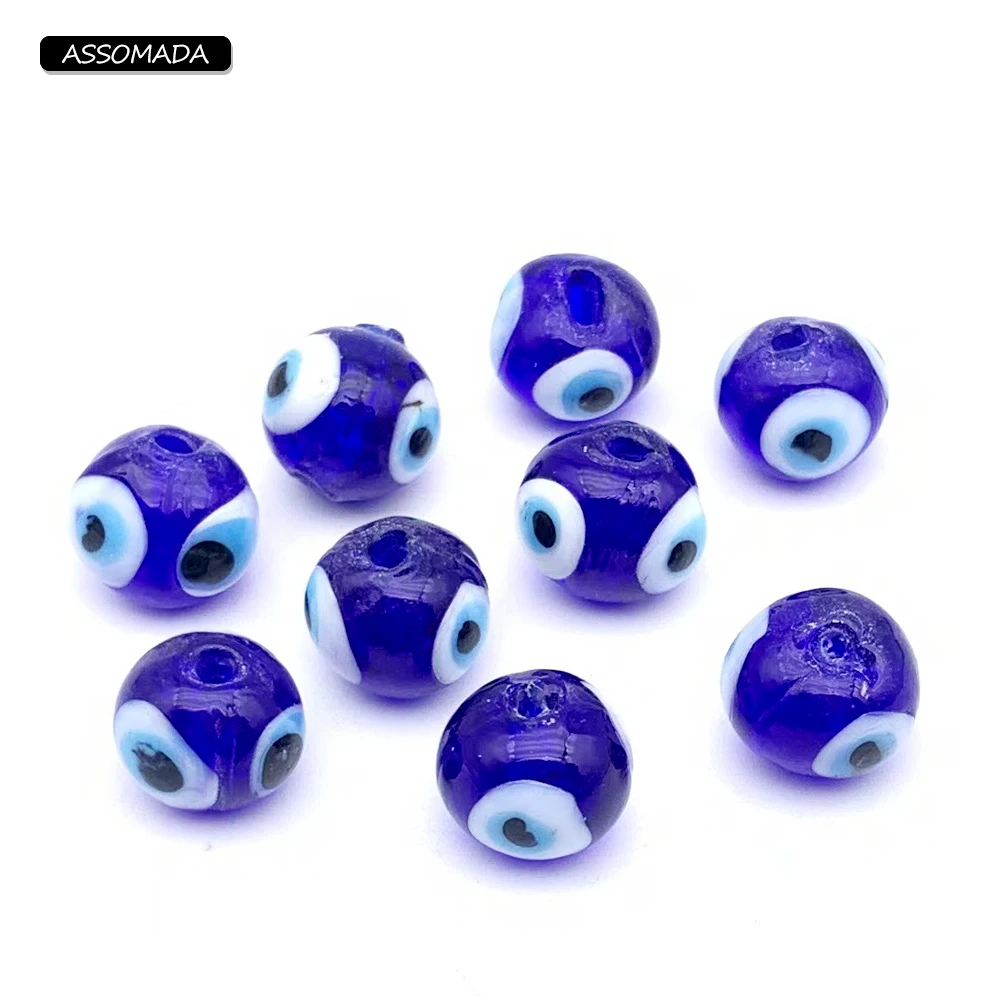 37pcs-12mm-Blue-Eye-Beads-Handmade-Lucky-Turkish-Evil-Eyes-Bead-Charms ...