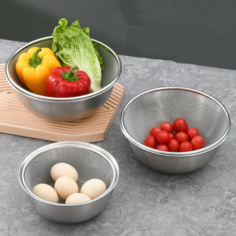 Stainless-Steel-Drain-Basket-Set-Japanese-Style-Rice-Sieve-Strainer ...