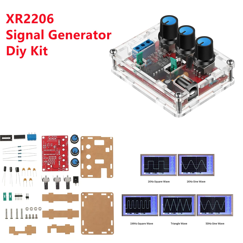 1Hz-1MHz-XR2206-Function-Signal-Generator-DIY-Kit-Sine-Triangle-Square ...