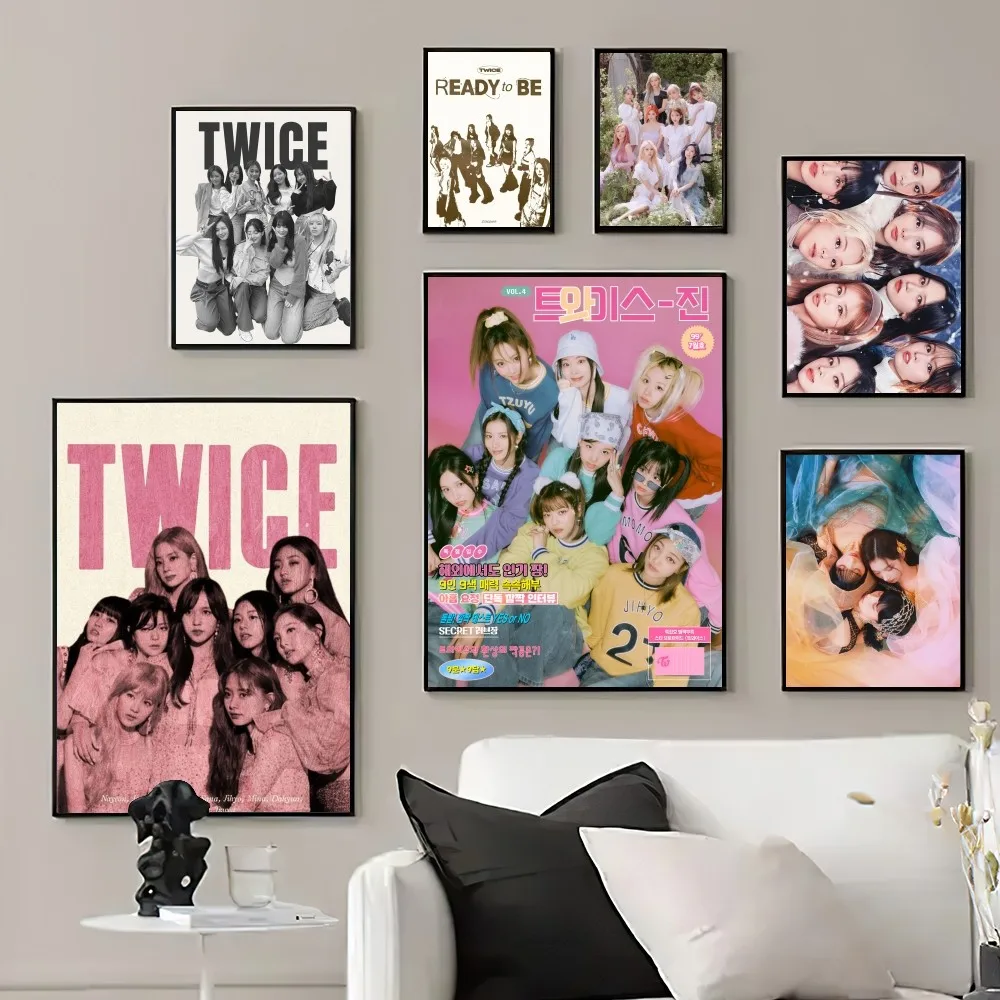Kpop-t-twice-p-ster-impreso-cuadros-de-pared-sala-de-estar-decoraci-n ...