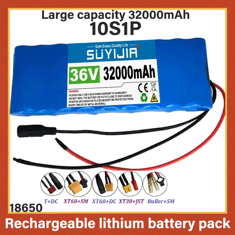 18650-Rechargeable-36V-Lithium-Battery-Pack-10S1P-20A-High-Power-30Ah ...