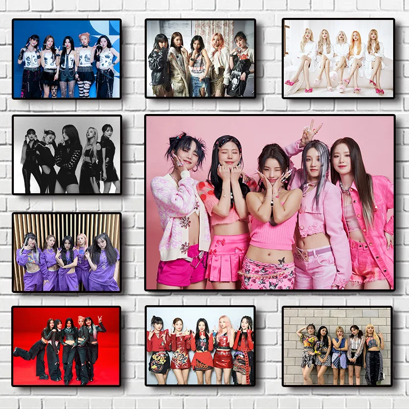Famous-Korean-Kpop-Girl-Group-Gidle-Canvas-Poster-Girl-Singer-Music ...