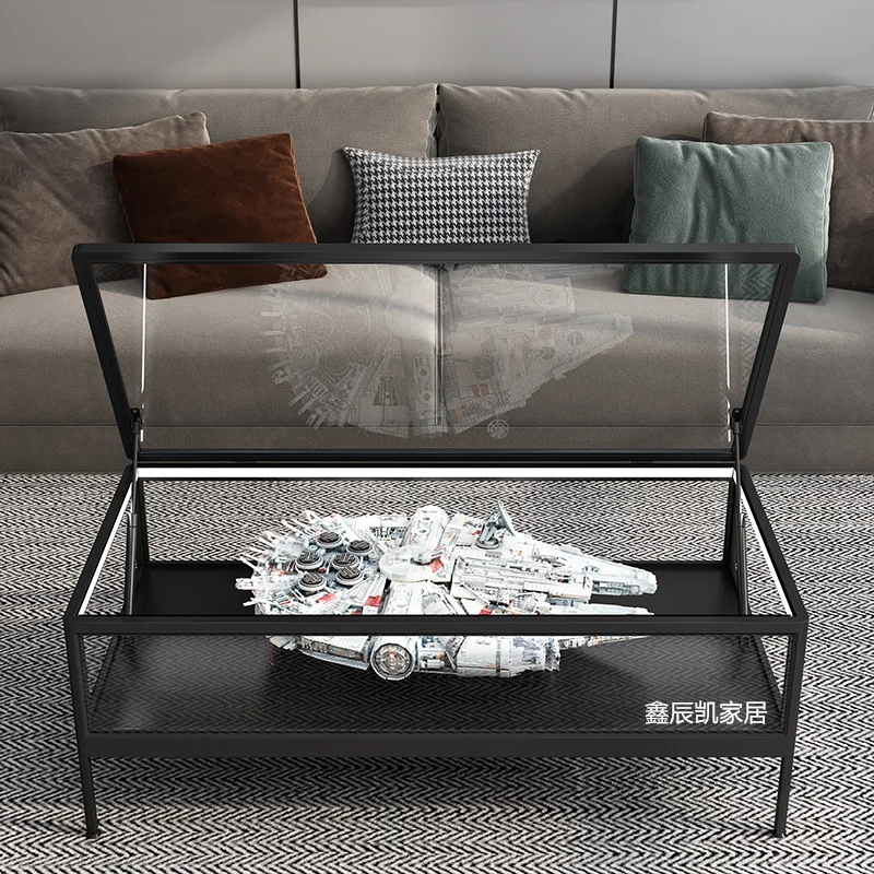 Custom simple coffee table tempered glass Millennium Falcon for LEGO ...