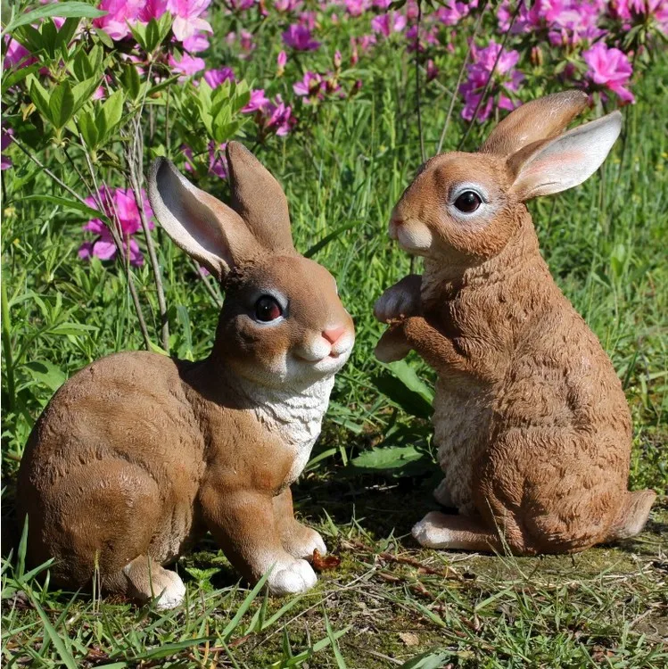 Creative-Resin-Rabbit-Garden-Patio-Outdoor-Decorative-Ornaments ...