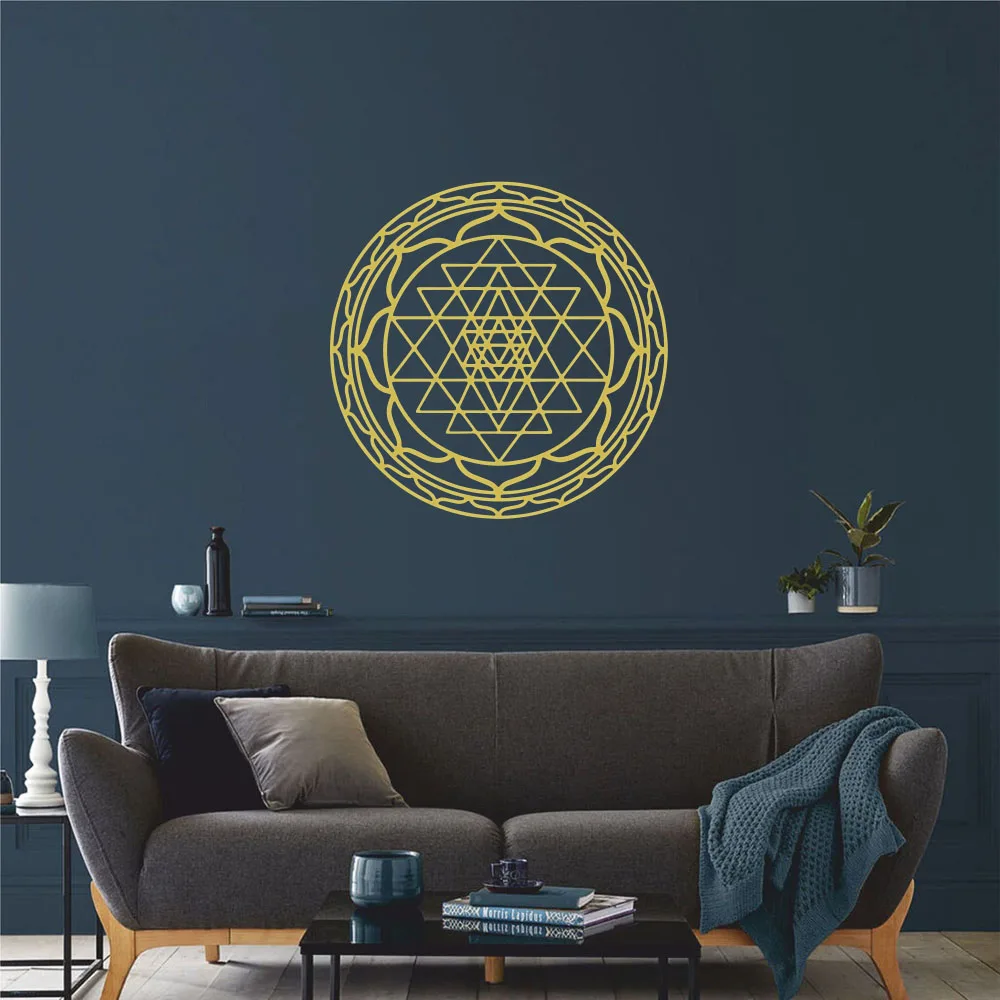 Sri Yantra Symbool Mandala Muur Sticker Slaapkamer Woonkamer Shri ...