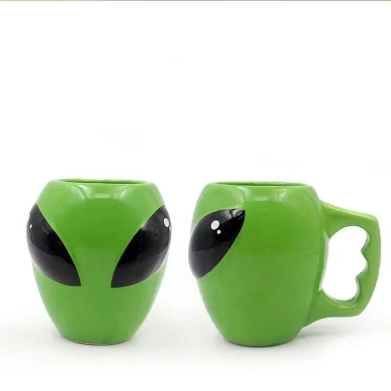 Green-3D-Alien-Mug-Glazed-Ceramic-Coffee-Cup-Space-Universe-UFO-Design ...