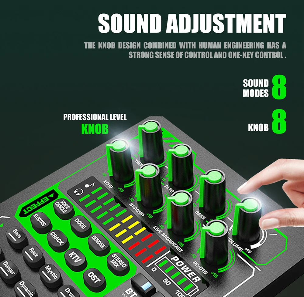 EVO-Live-Recording-Sound-Card-8-modos-de-efeito-sonoro-adequado-para ...