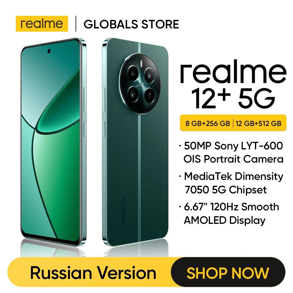 Russian-Version-realme-12-Plus-5G-Smartphone-50MP-Sony-LYT-600-OIS ...
