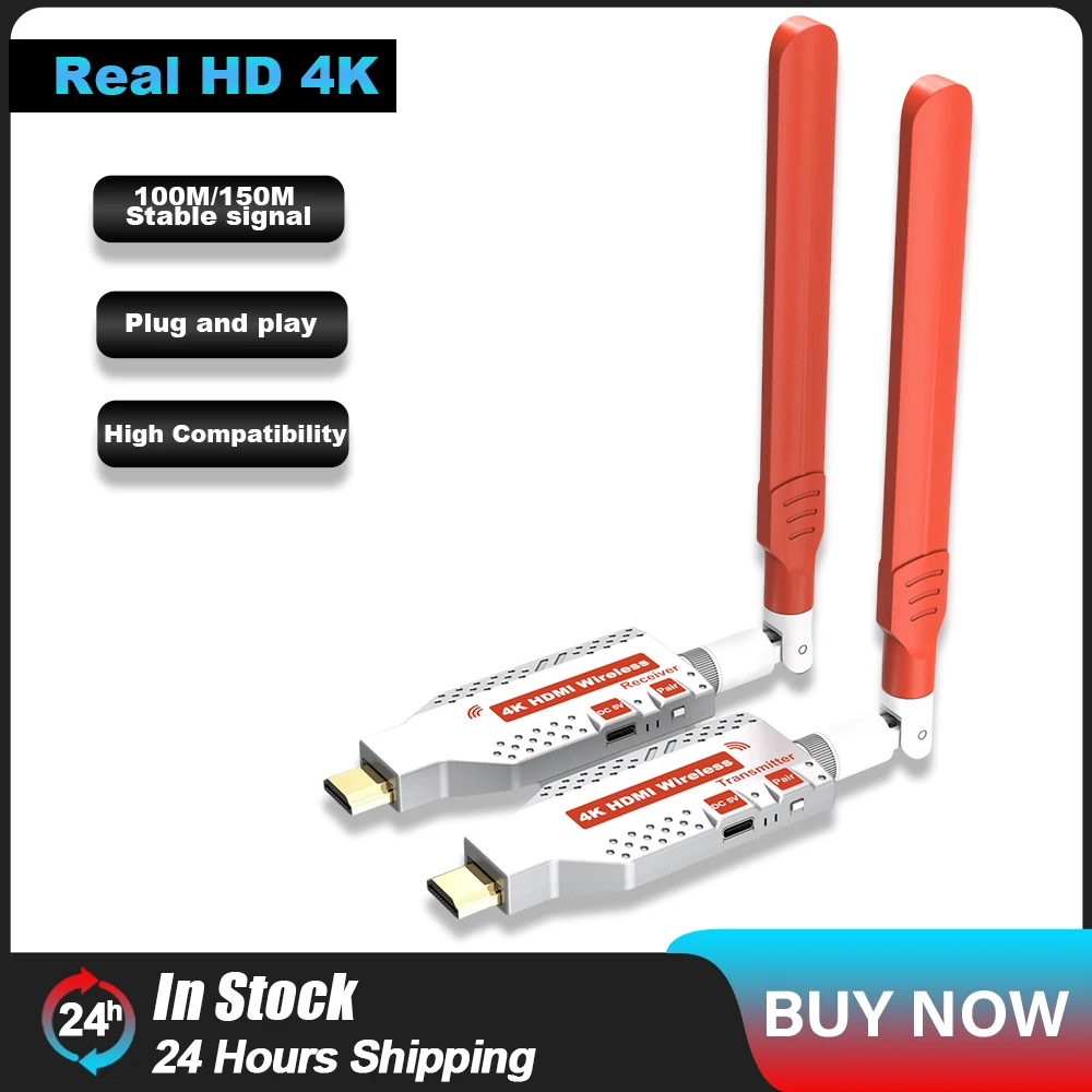 Trasmettitore-e-ricevitore-Wireless-HDMI-4K-150M-100M-5-8GHz-Wireless ...