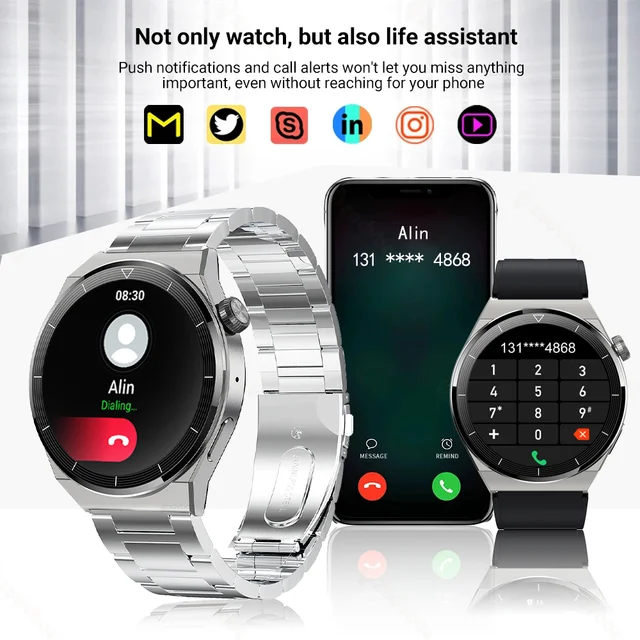2022 NFC ECG Monitoring Smart Watch Men Bluetooth Call Fitness Tracker ...