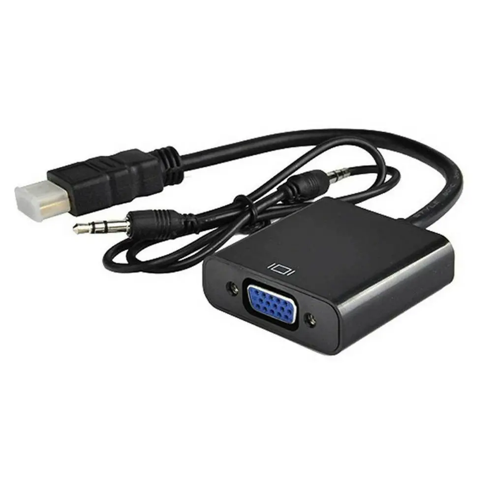 HDMI-compatible To VGA Adapter Cable Converter Cable With Audio Port ...