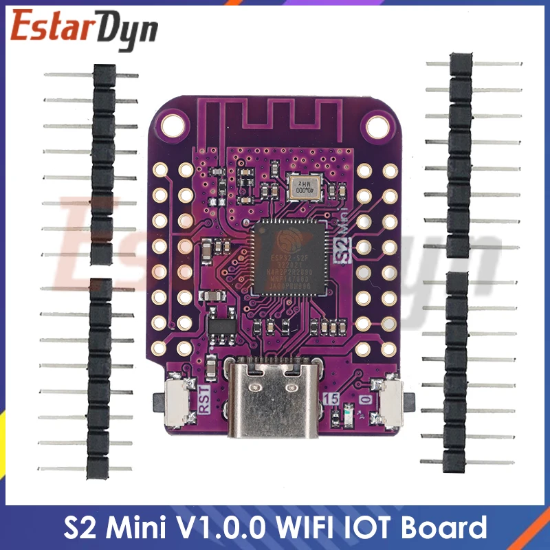 Generic S2 Mini V1.0.0 Wifi Iot Board Based Esp32-S2fn4r2 Esp32-S2 4mb Flash 2mb Psram ...