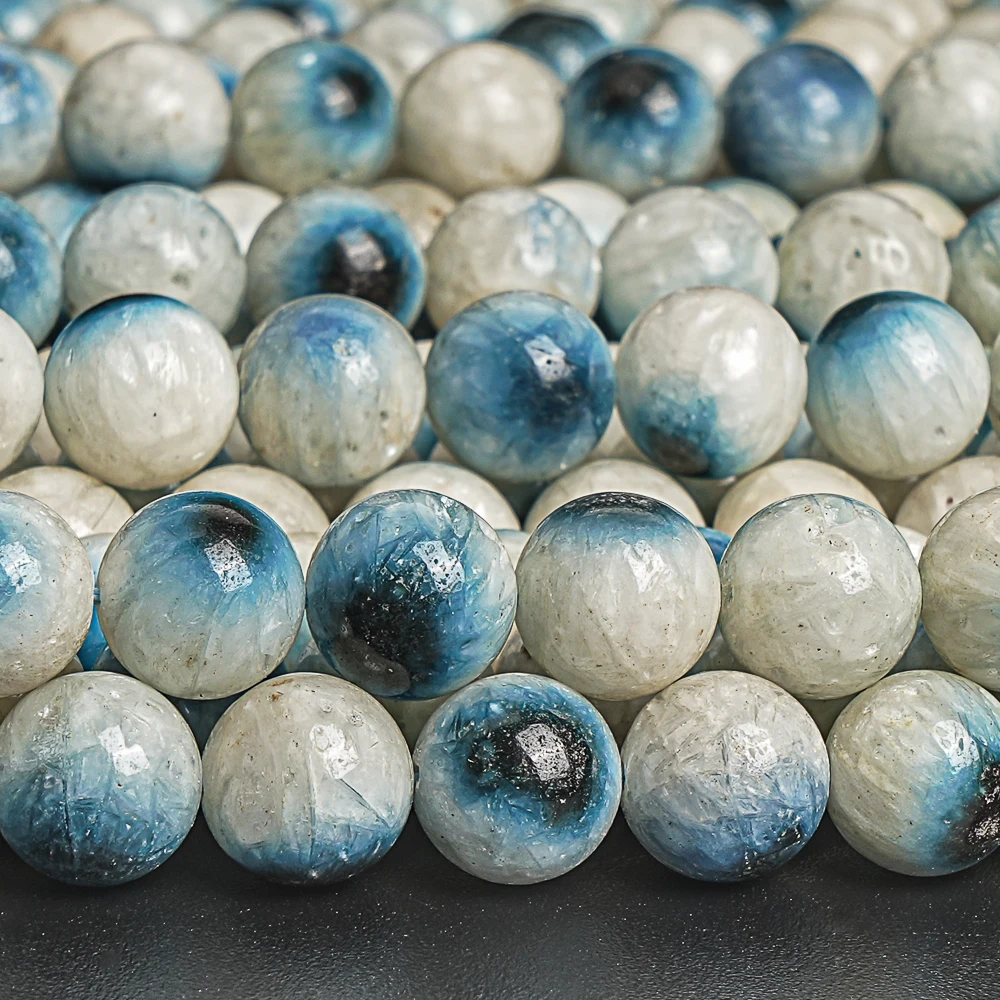 Natural-Blue-Ice-Stone-Beads-Strands-6-8-10mm-Round-Loose-Beads-For ...