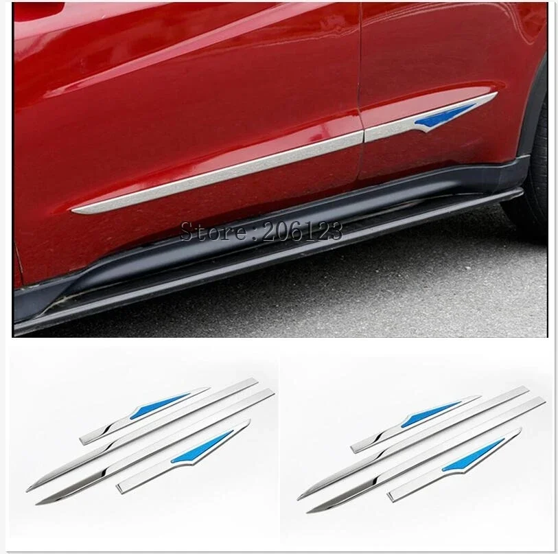 FIT FOR HONDA HRV HR-V 2014 2015 2016 CHROME DOOR SIDE LINING MOLDING ...