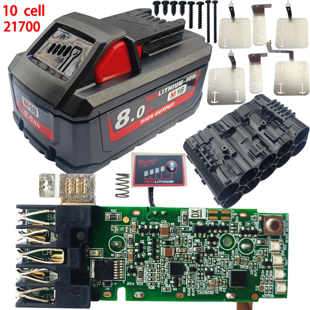 M18-10-21700-For-Milwaukee-Plastic-Case-Protection-Board-PCBA-6-0Ah-8AH ...