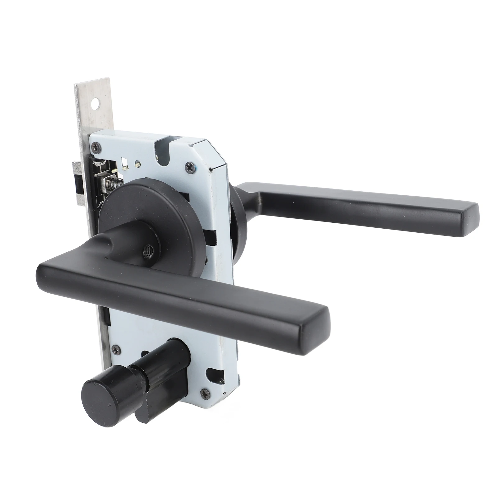 Door-Handle-Lock-Keys-Set-Aluminum-Black-Antioxidant-Coating-Shock ...