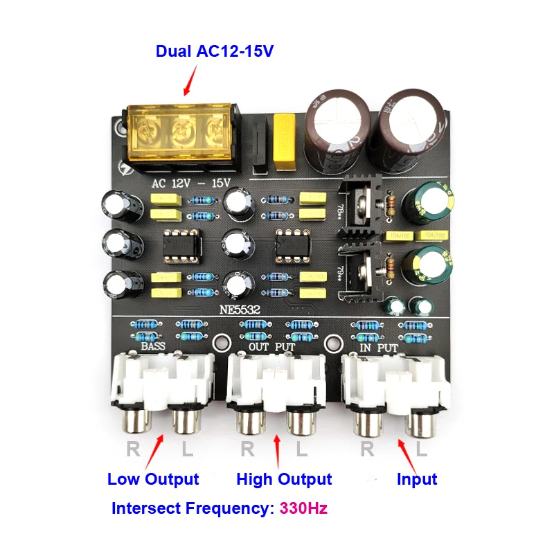 Electronic Active Crossover 2 Way NE5532 Pre-Stage Linkwitz Riley ...