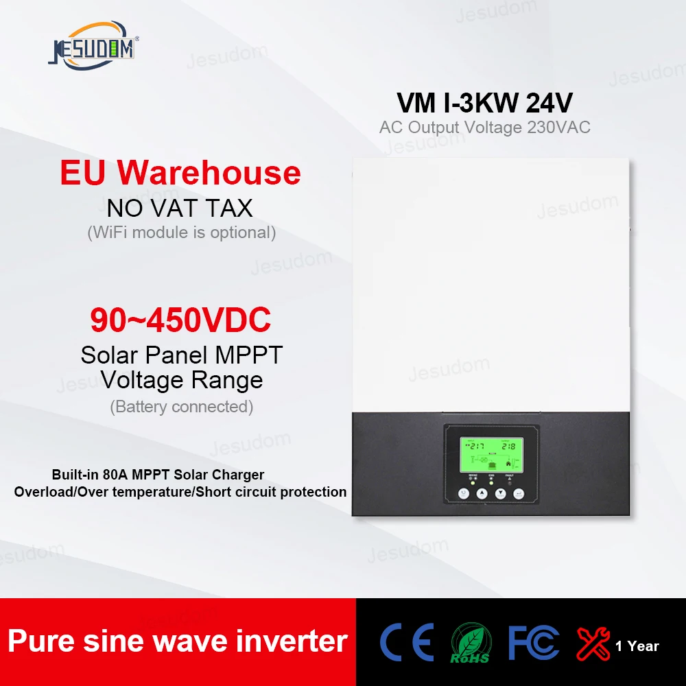 Inversor-Solar-h-brido-MPPT-3000W-24V-Wifi-CA-230V-onda-sinusoidal-pura ...