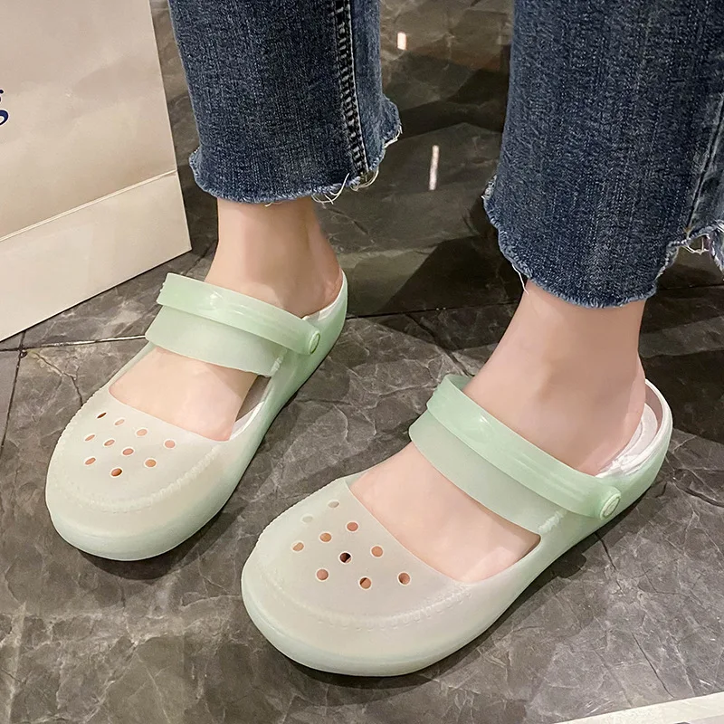 Summer-Jelly-Sandals-for-Women-Waterproof-Beach-Slippers-Eva-Garden ...