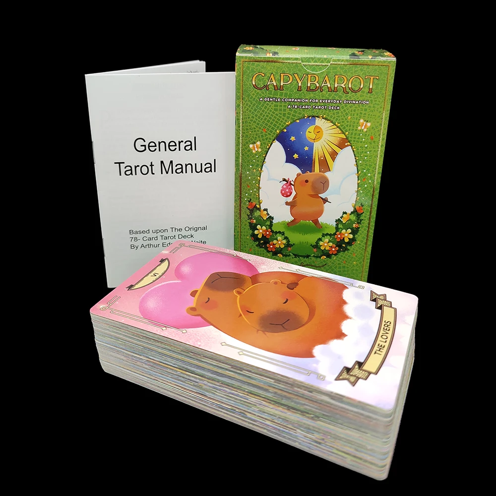 12CM-7CM-78-card-tarot-deck-features-adorable-cartoon-capybaras-the ...