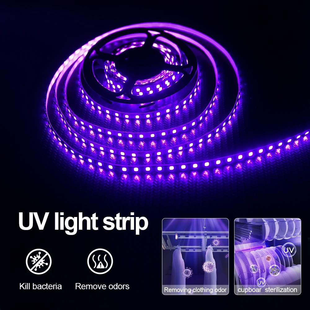 hand-sweep-switch-UV-Led-Strip-Light-5050-2835-SMD-395-405nm ...