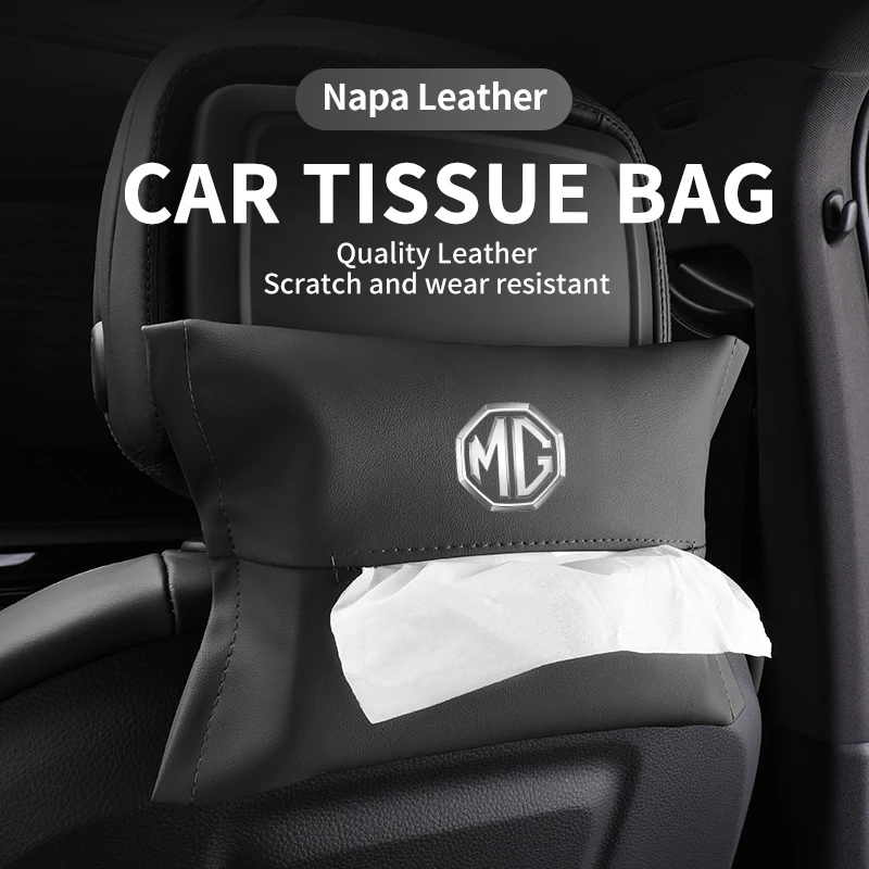 Napa Leather Car Tissue Boxes Car paper Storage Bag For Morris Garages ...