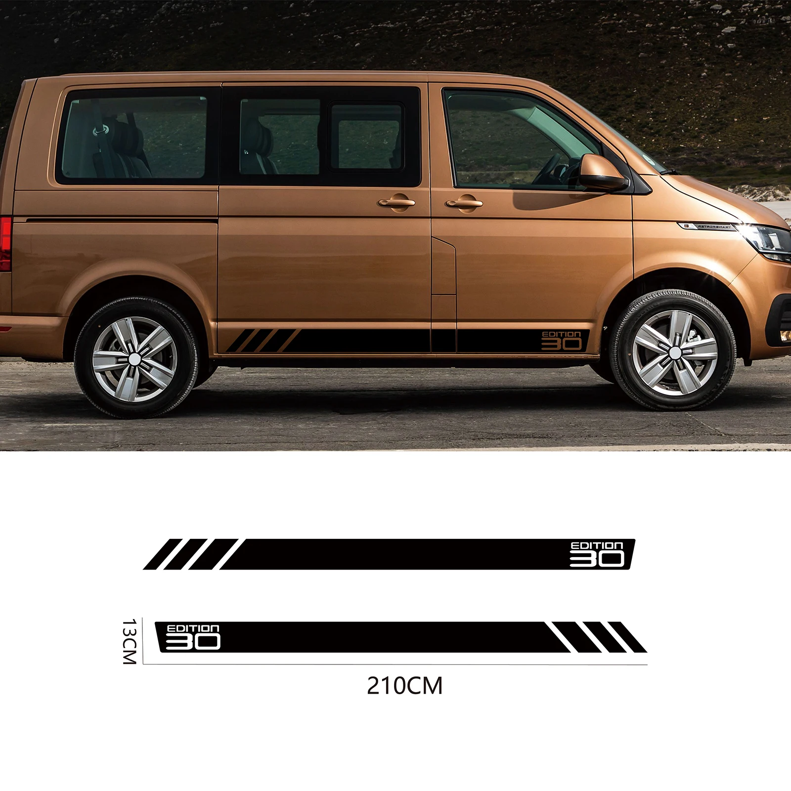 2PCS-Car-Door-Side-Stickers-For-Volkswagen-VW-Multivan-Transporter-T4 ...