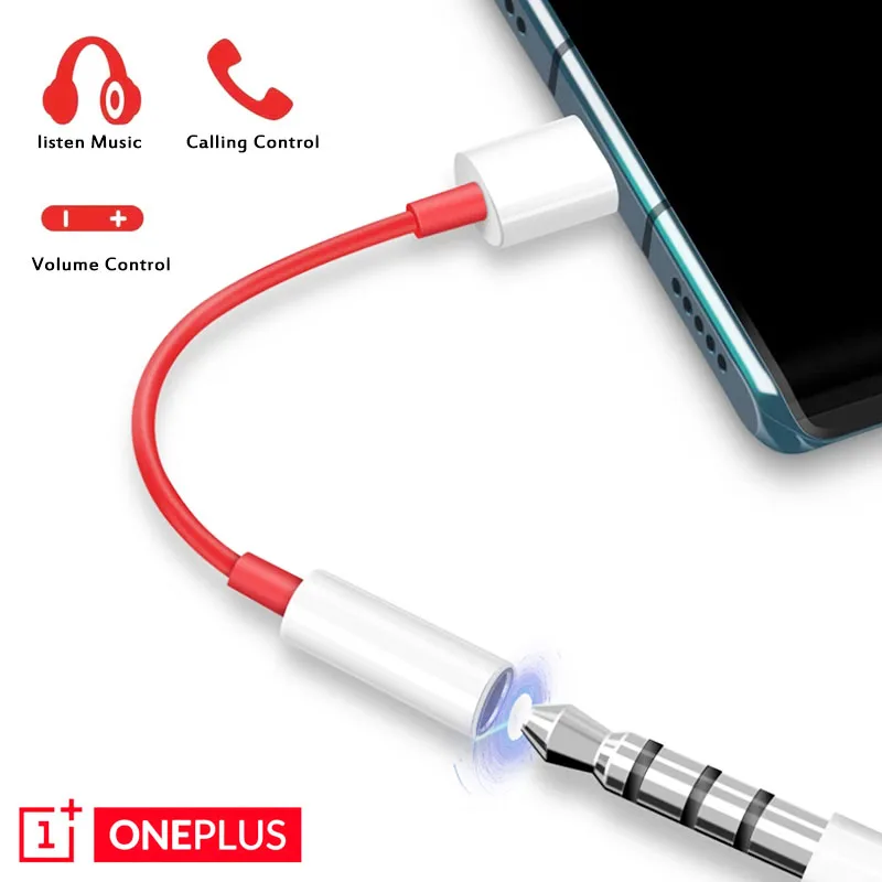 Oneplus 10 9 8 7t Pro 7 9r 8t Nord 2 5G Usb tipo C a 3 5 mm adaptador ...
