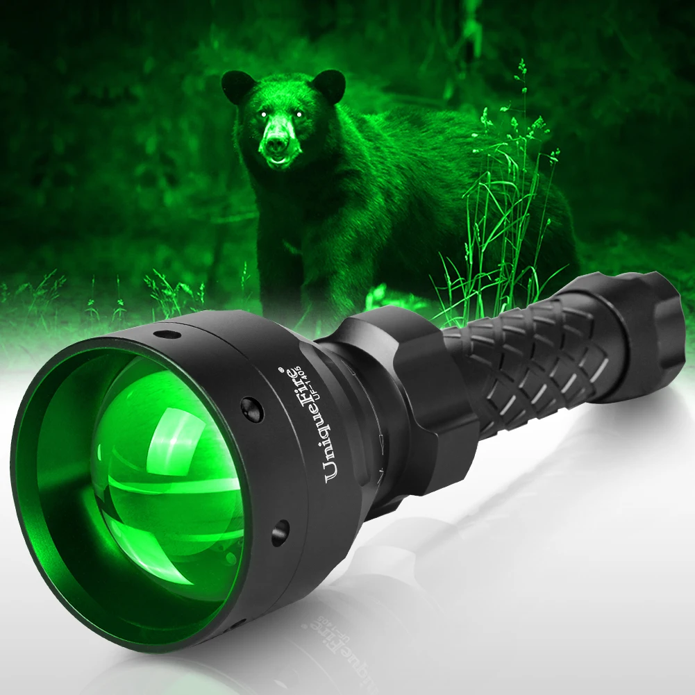 UniqueFire 1405 XPE LED Flashlight Green Beam Light 3 Mode Adjustable ...