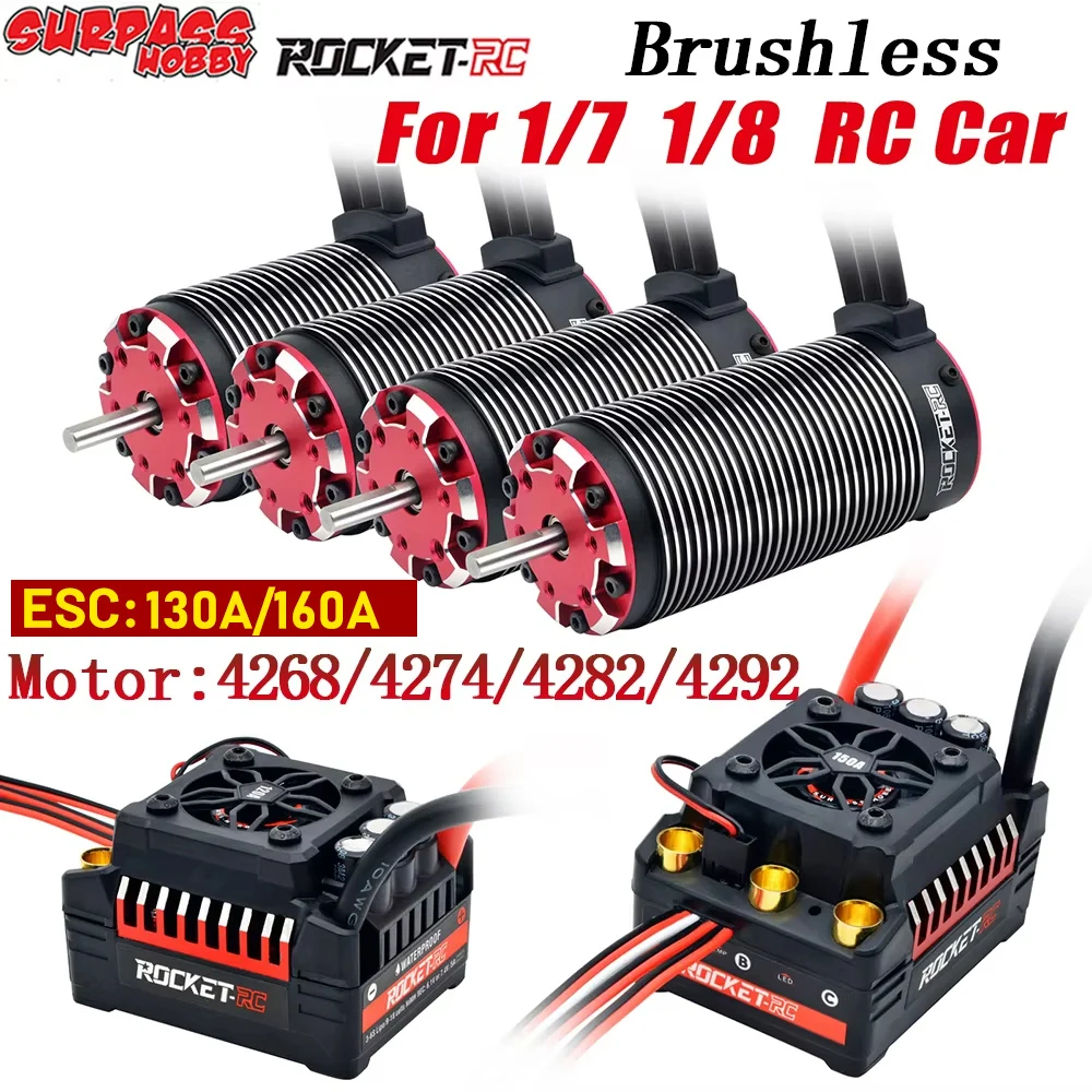 Superar-Hobby-Rocket-Motor-sem-escova-RC-Combo-para-1-8-1-7-RC-Car ...