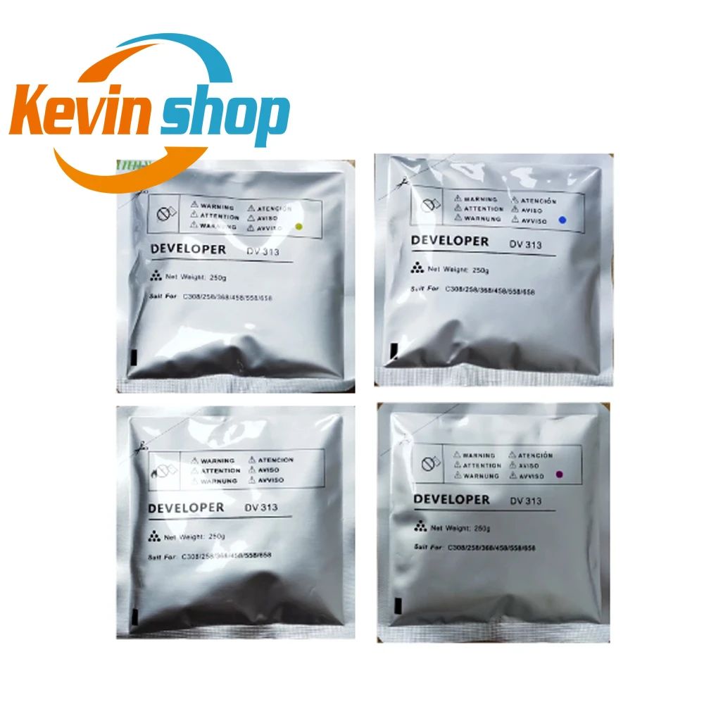 4pcs DV313 DV 313 C258 Developer Iron Powder CMYK for Konica Minolta ...