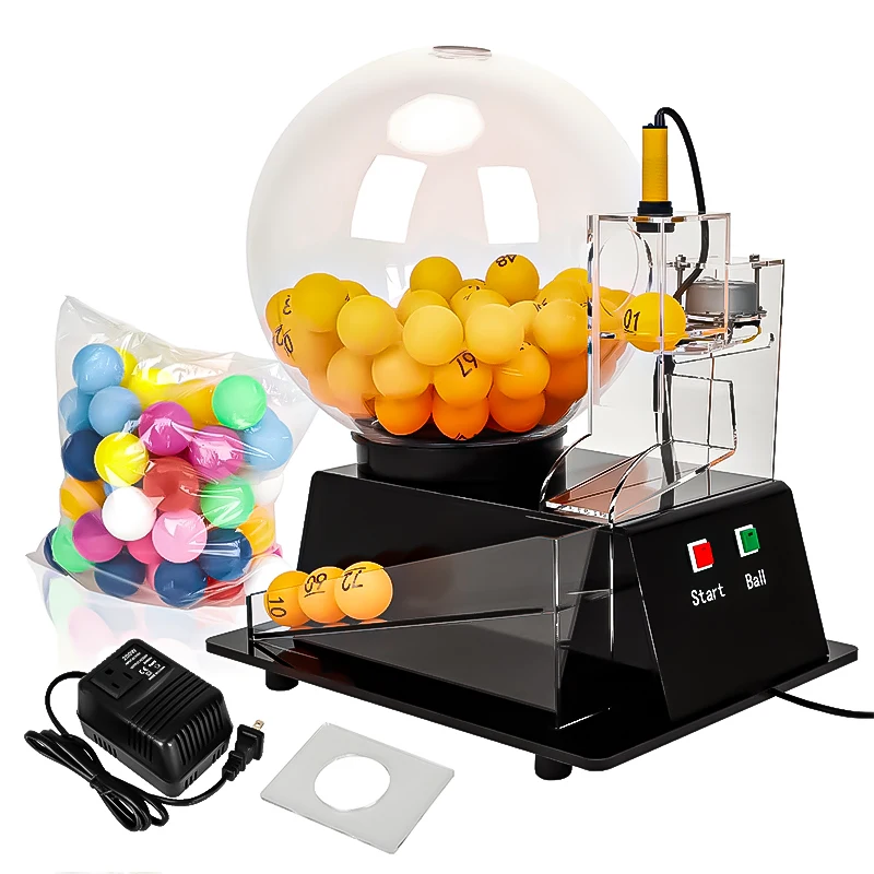 Electronic Bingo Ball Machine, Automatic Acrylic Bingo Cage And Lottery ...