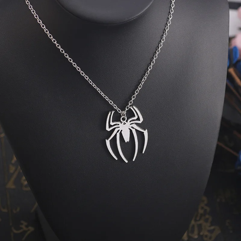 Fashion-Spider-Halloween-Pendants-Round-Cross-Chain-Mens-Necklaces ...