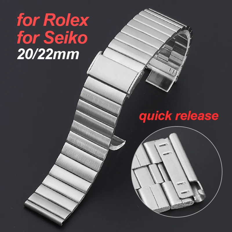 Stainless-Steel-Watch-Strap-for-Seiko-Bamboo-Knot-Wristband-for-Rolex ...