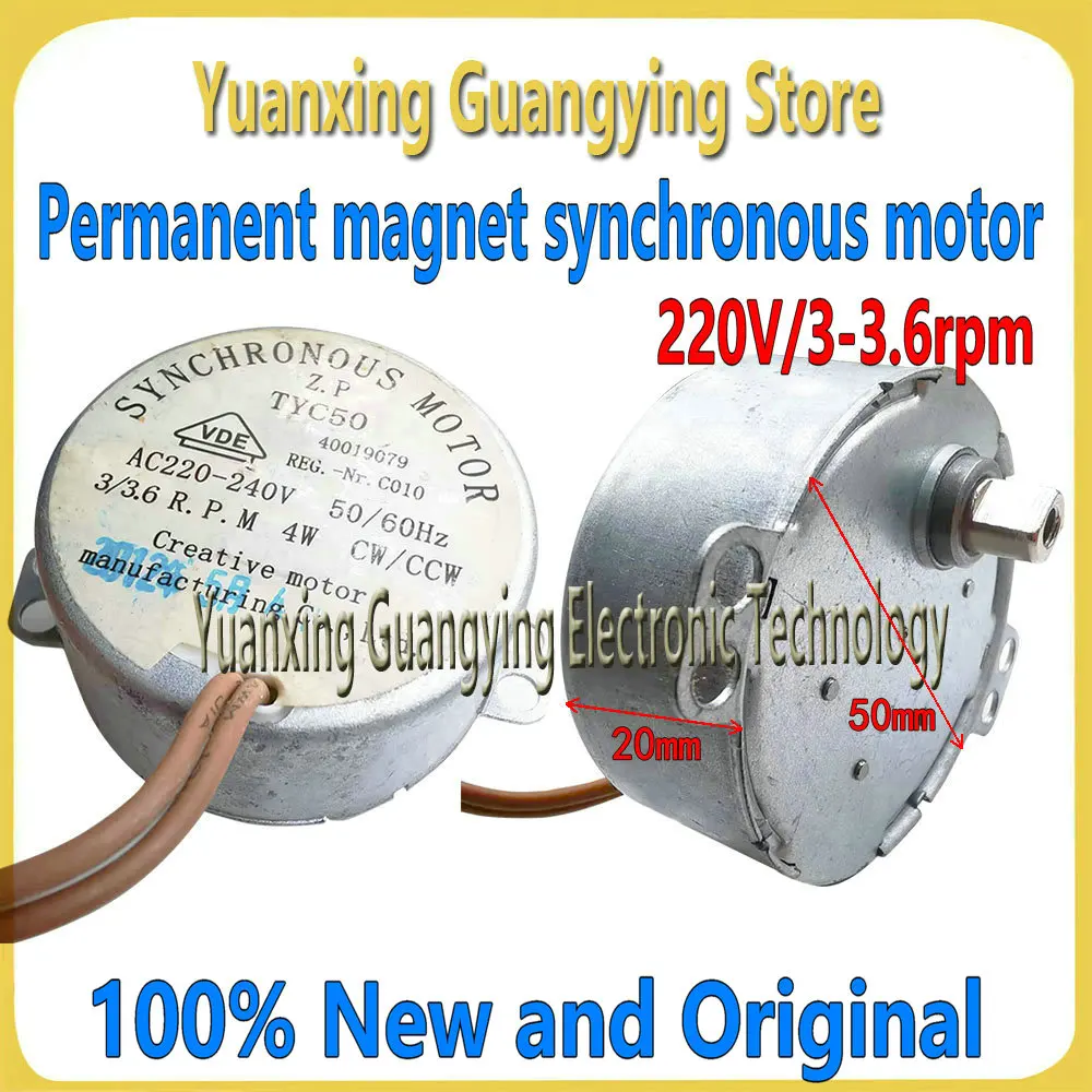 1-Piece-TYC50-TYJ50-220V-240V-50-60HZ-4W-AC-Synchronous-Geared-Motor-3 ...
