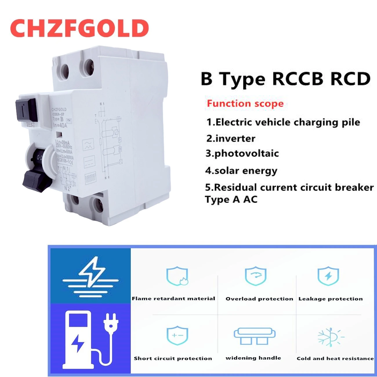 Electric-Vehicle-EV-Charging-Pile-Residual-Current-breaker-DC-RCCB-RCD ...