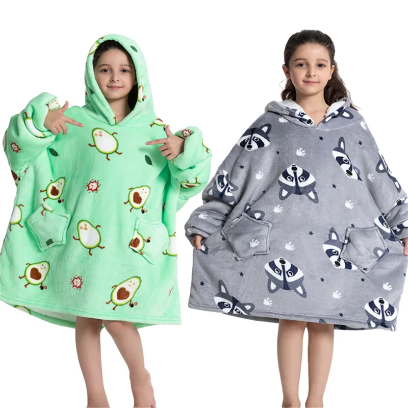 Children-New-Thickened-Slacker-Pullover-Hooded-Cartoon-One-piece ...