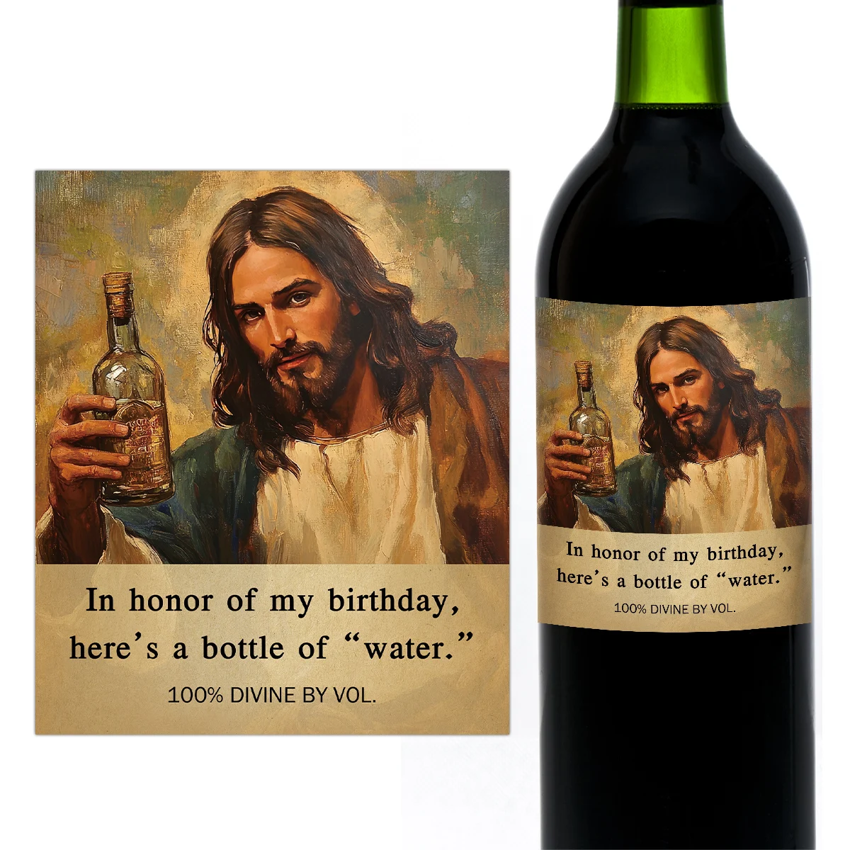 4pcs Birthday Hilarious Wine Bottle Label Stickers-Divine Prank ...