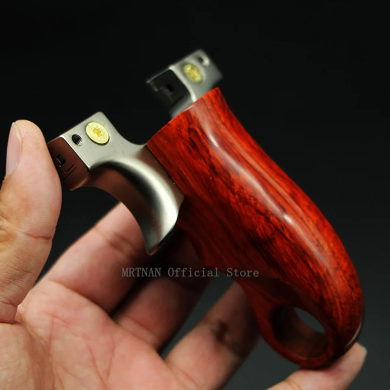High Quality Hunting Slingshot Stainless Steel Wood Handle with Rubber ...