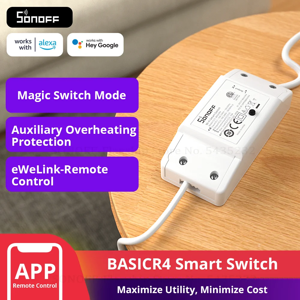 SONOFF-BASICR4-Wifi-Switch-Smart-Home-Relay-Light-Switch-Universal ...