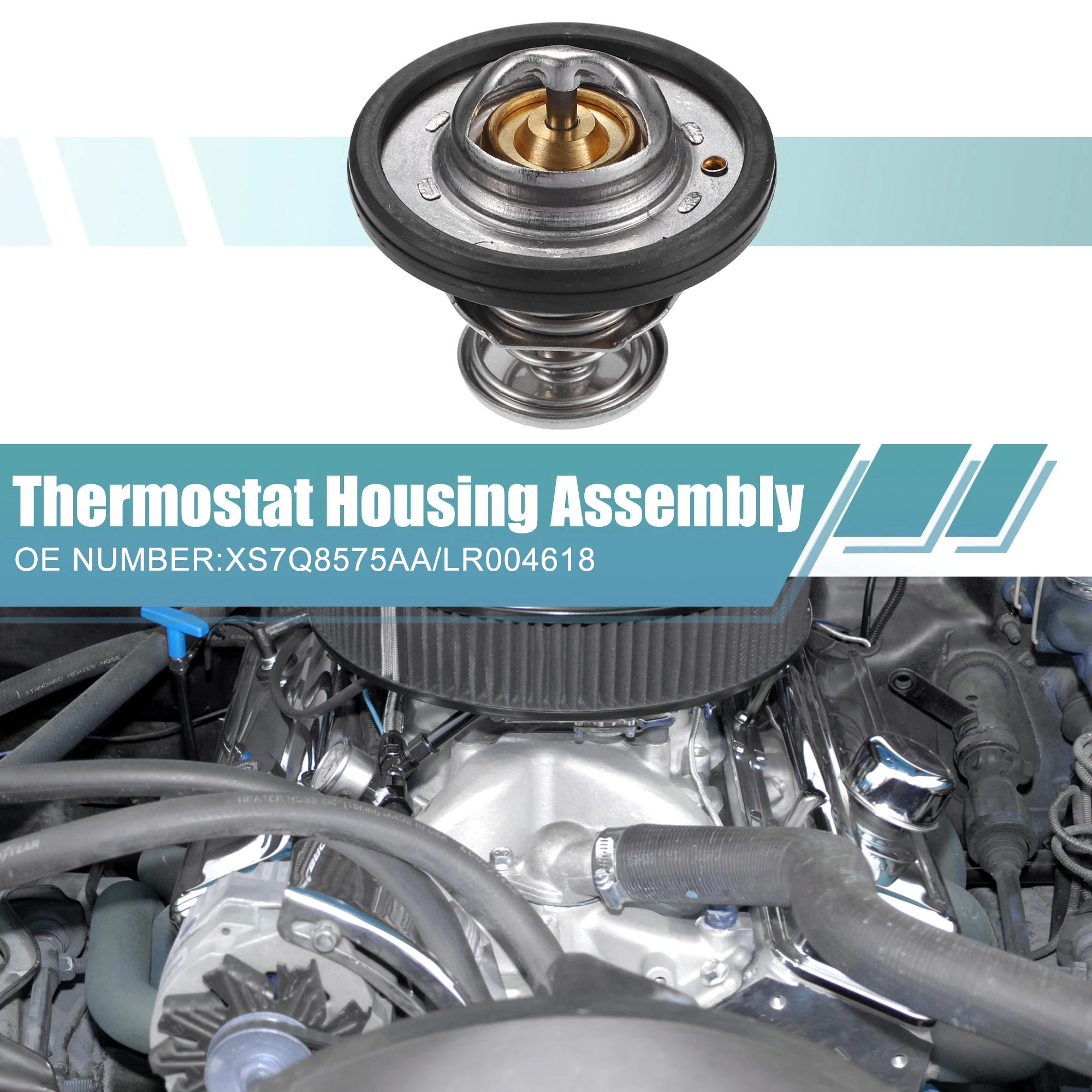 X-Autohaux-Auto-Engine-Coolant-Thermostat-Housing-Assembly-XS7Q8575AA ...