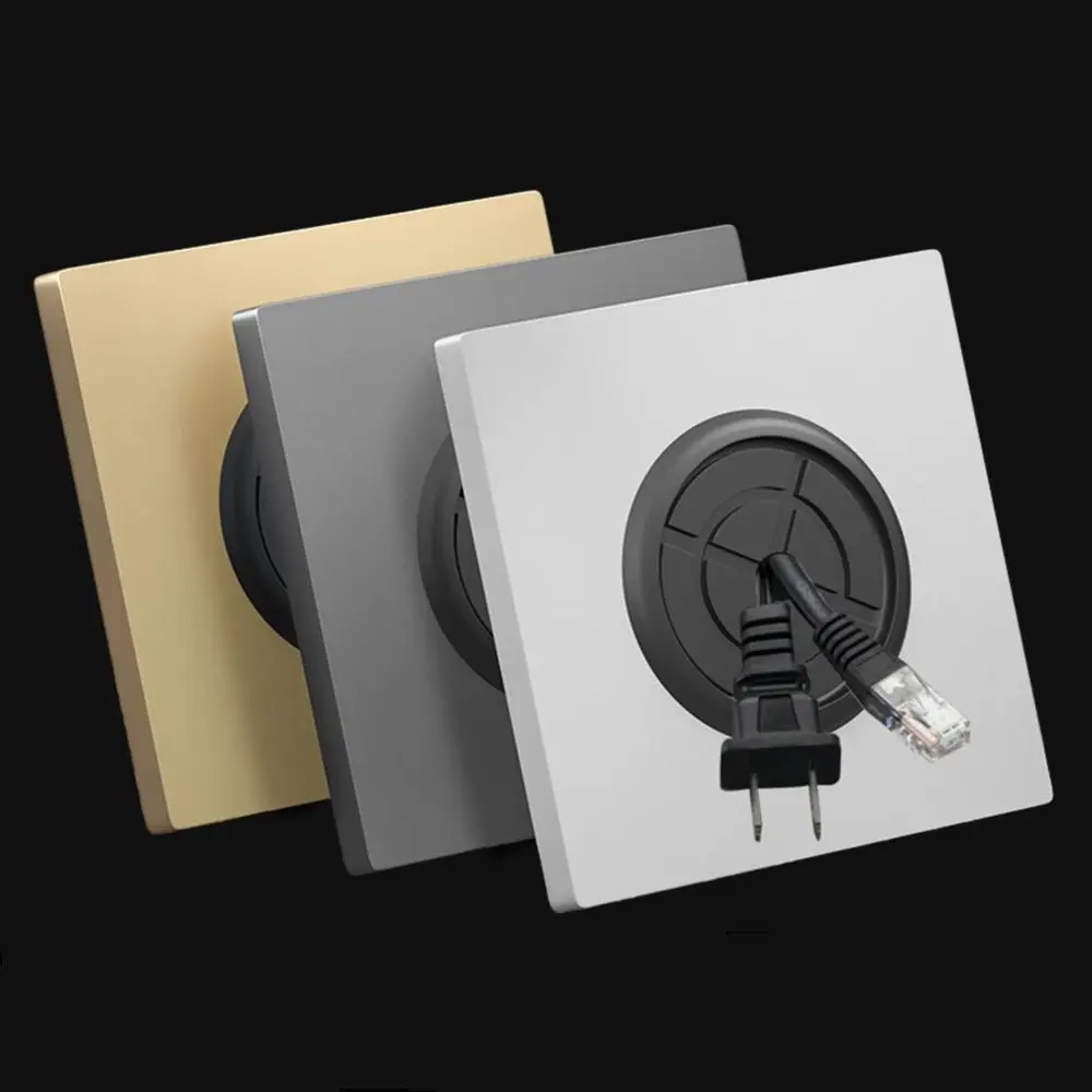 86Type-Cable-Decorative-Cover-Wall-Blank-Panel-With-Outlet-Hole-Cable ...