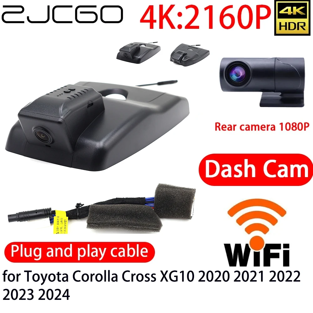 ZJCGO-4K-DVR-Dash-Cam-Wifi-Front-Rear-Camera-24h-Monitor-for-Toyota ...