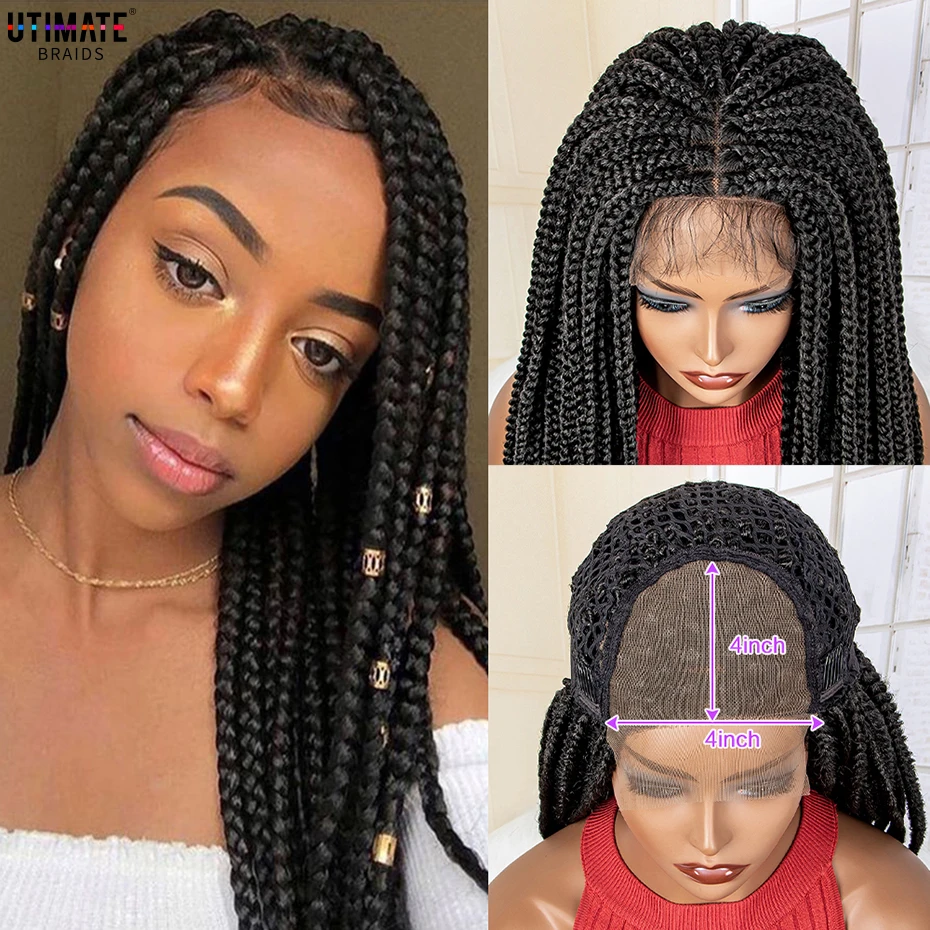 30 Inch Braided Synthetic Wig | Natural Braided Wigs Women - Synthetic ...