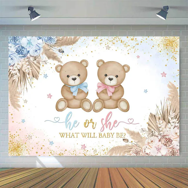 Mocsicka Bohemian Gender Reveal Background Boho Flower Blue and Pink ... Mocsicka Bohemian Gender Reveal Background Boho Flower Blue and Pink ...