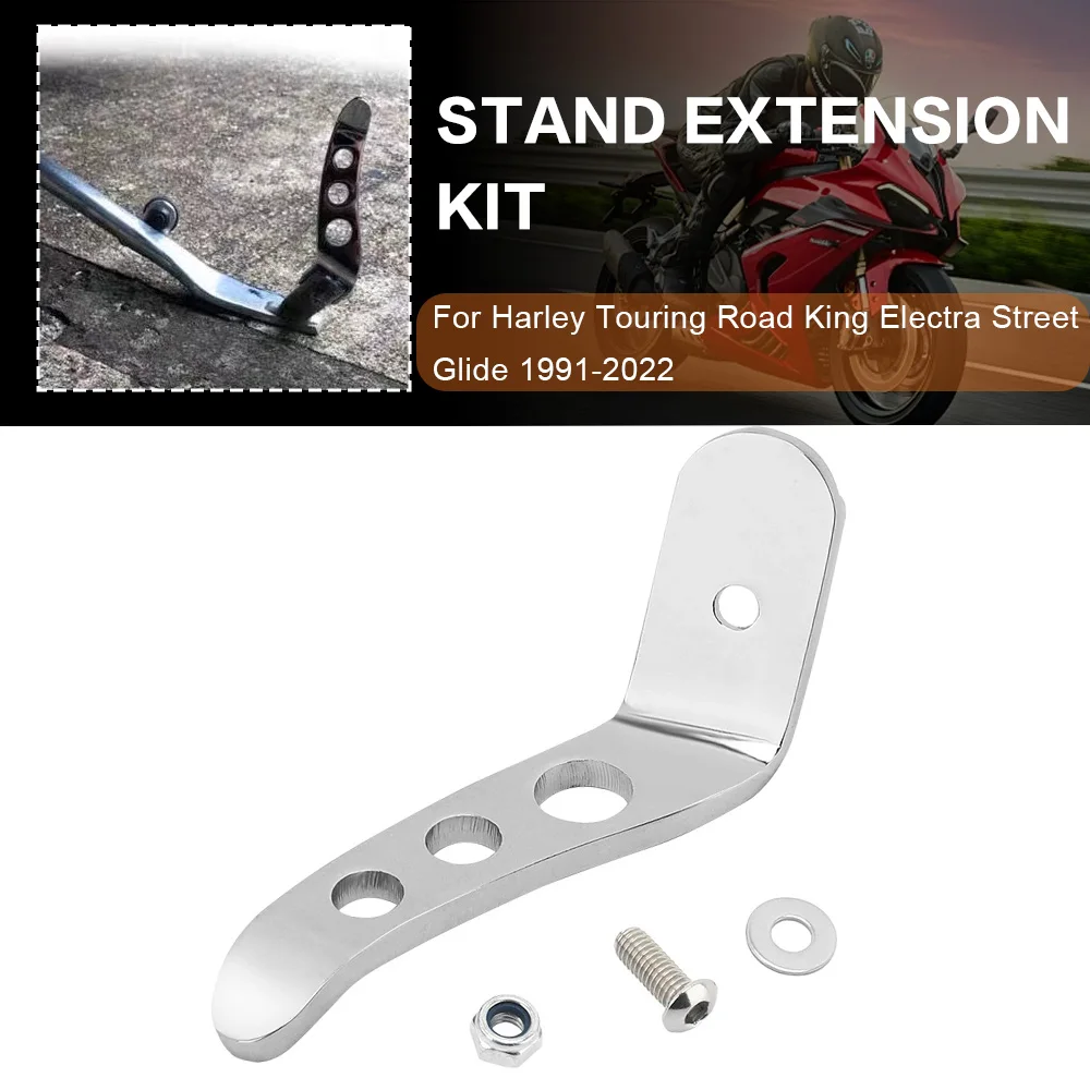 Motorcycle-Foot-Pedal-Stand-Kickstand-Extension-Kit-For-Harley-CVO ...