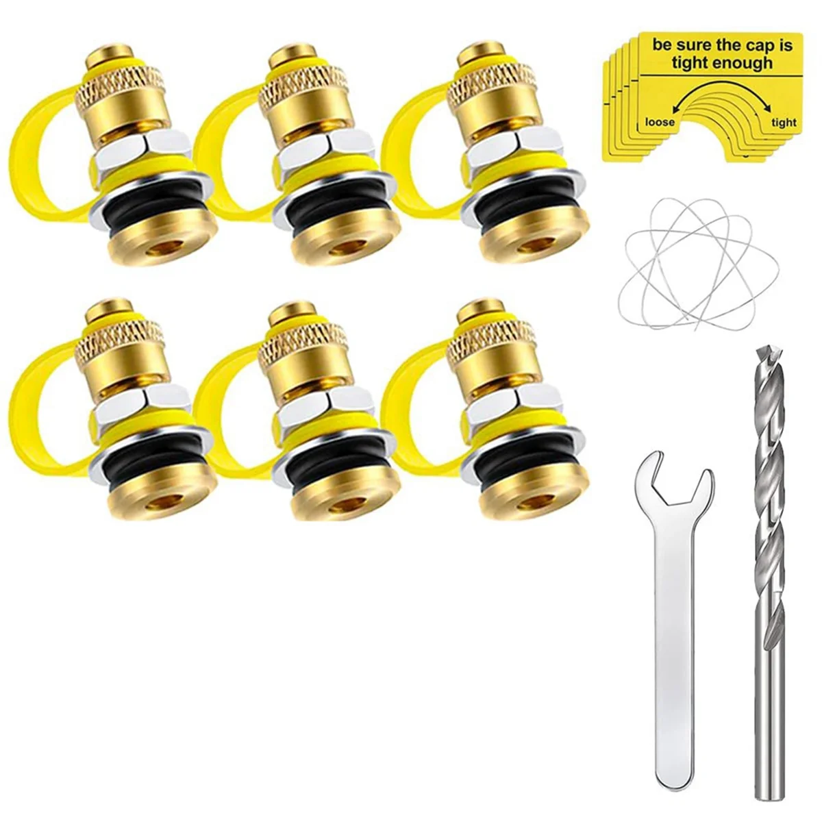 Brandstof Gas Kan Vent Caps, 6-pack Upgrade Brandstof Gas Kan Vent Kit ...
