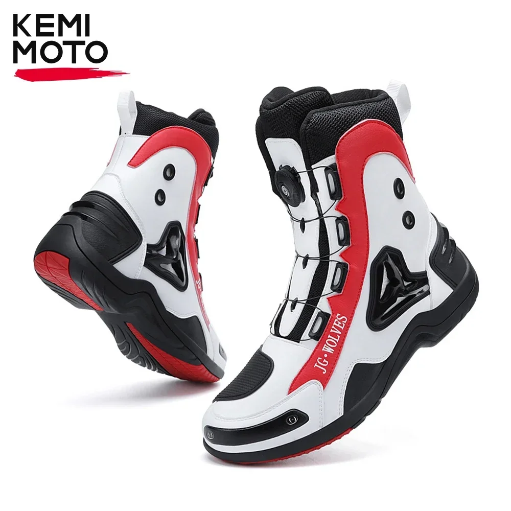 Motorcycle-Men-Boots-Racing-Shoes-Riding-Breathable-Soft-Boots-Durable ...