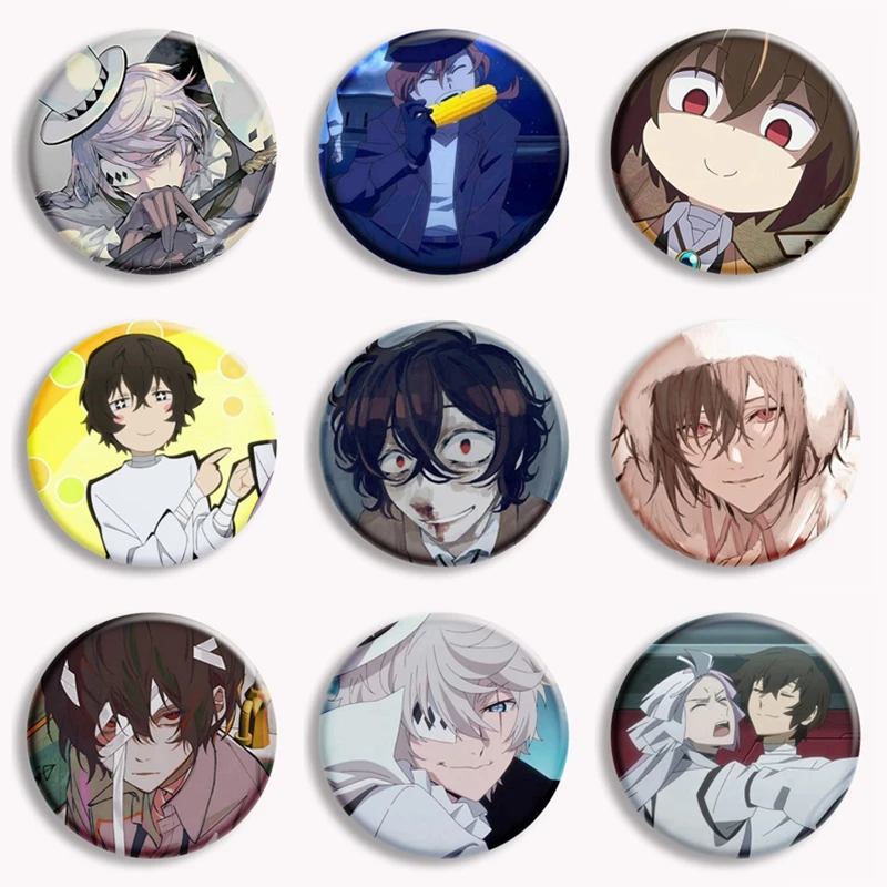 Anime-Bungou-Stray-Dogs-Button-Pin-Creative-Cartoon-Character-Osamu ...